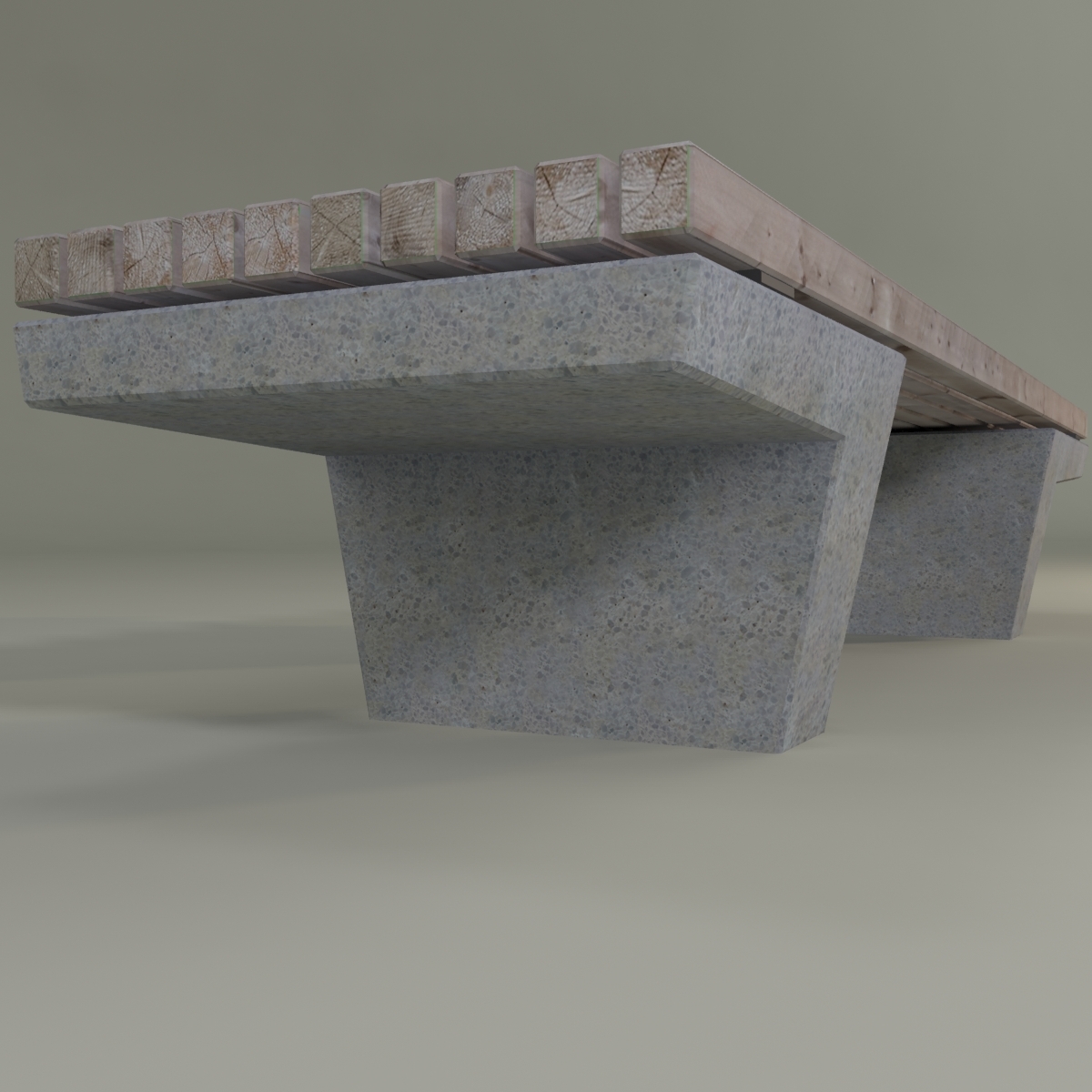 stone park bench 3d model