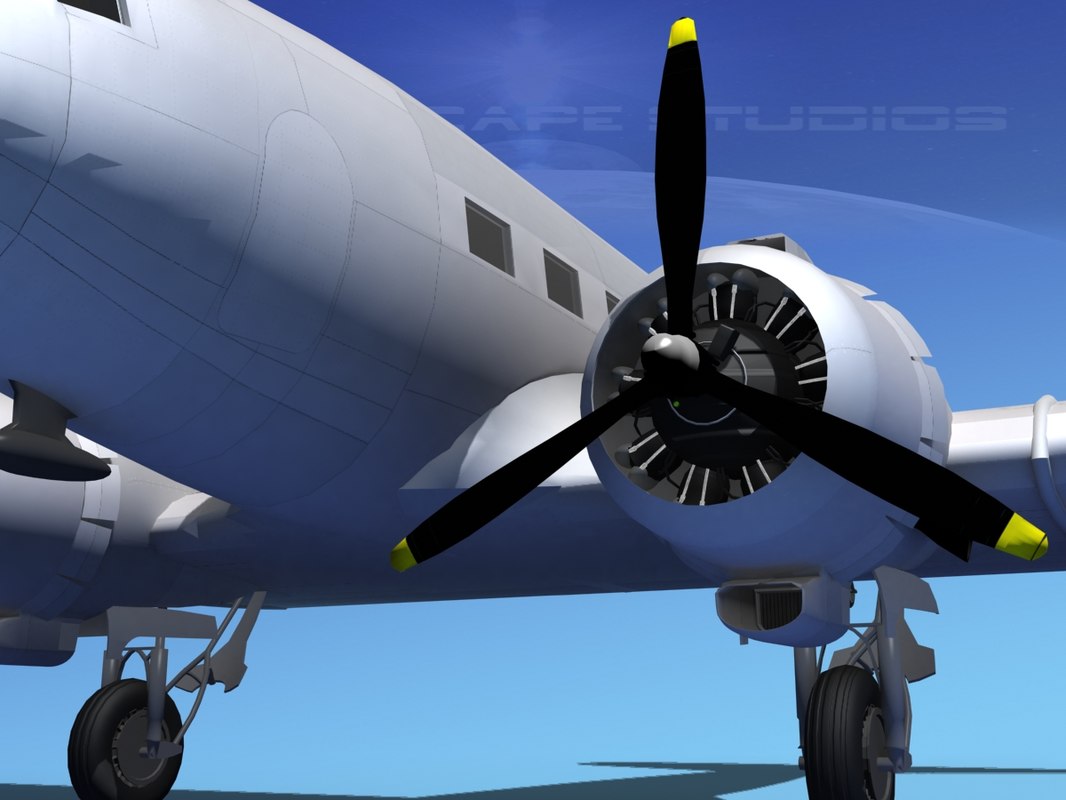 3d model dc-3 douglas
