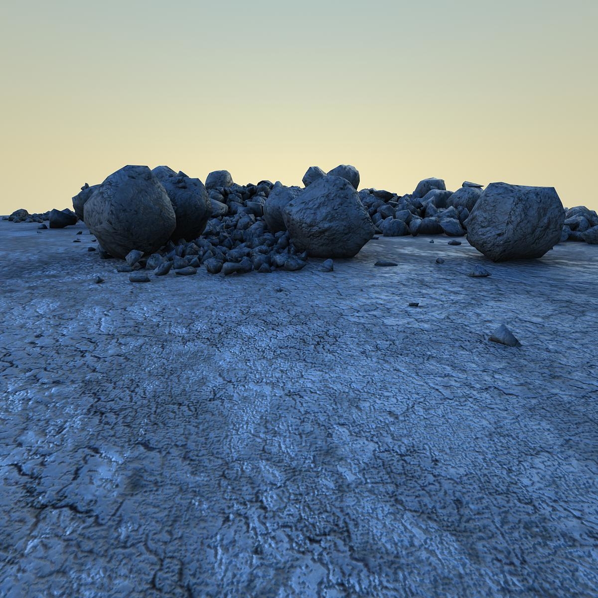 rocks debris 2 3d max