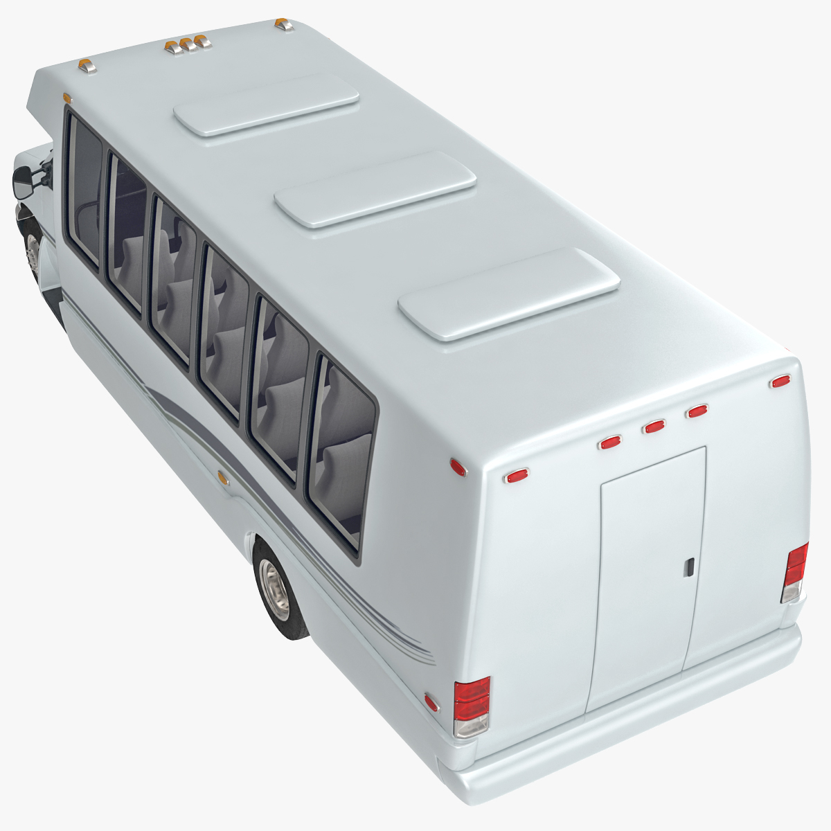 shuttle bus 3d model