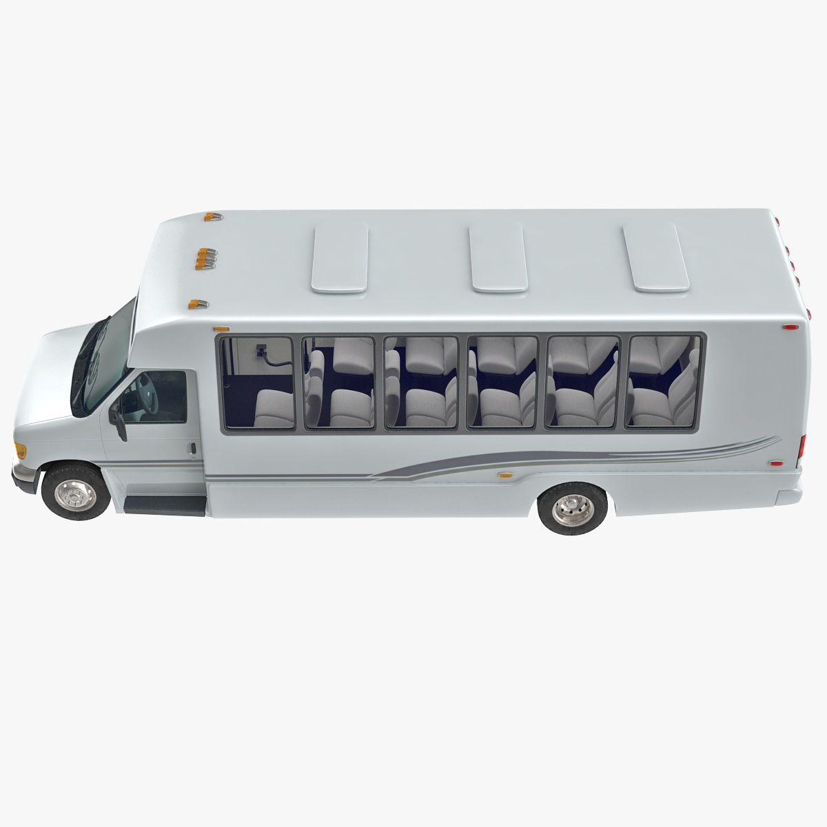 shuttle bus 3d model