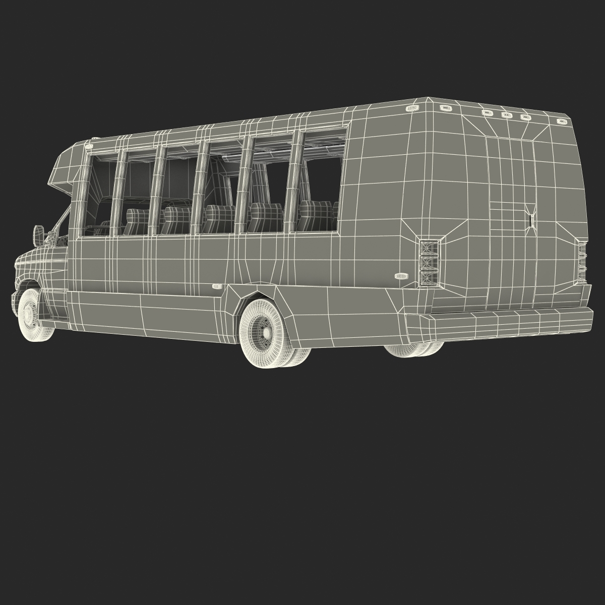 shuttle bus 3d model