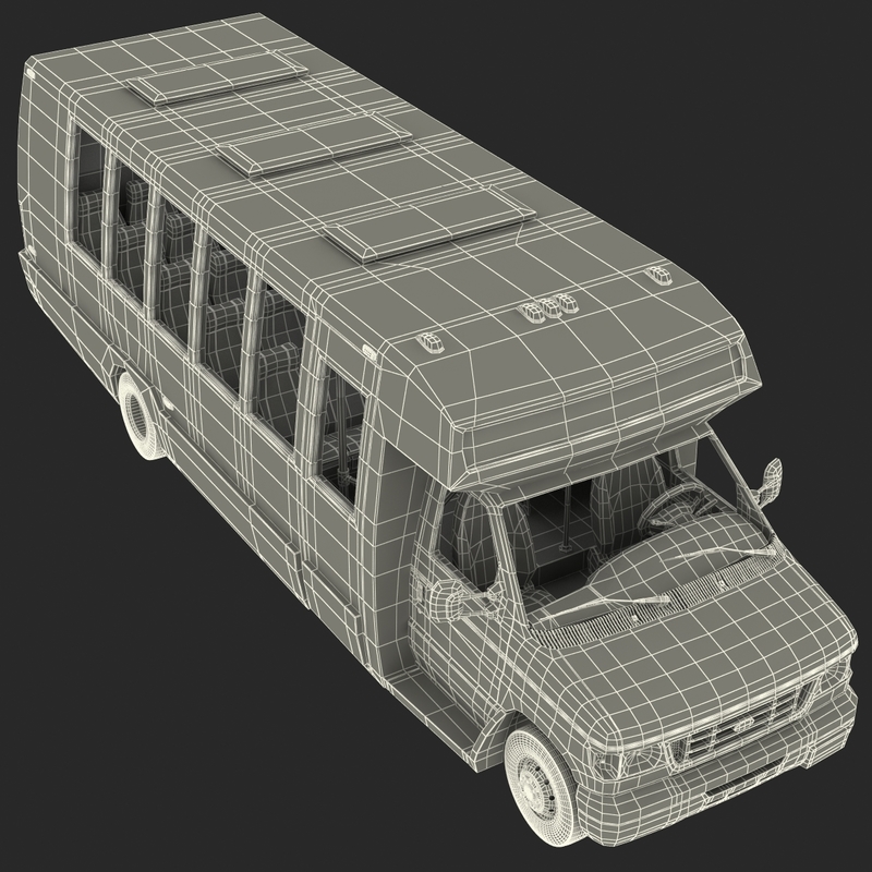 shuttle bus 3d model