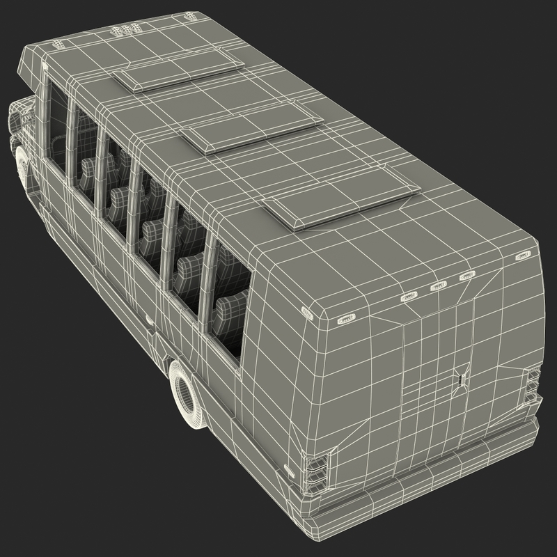 shuttle bus 3d model