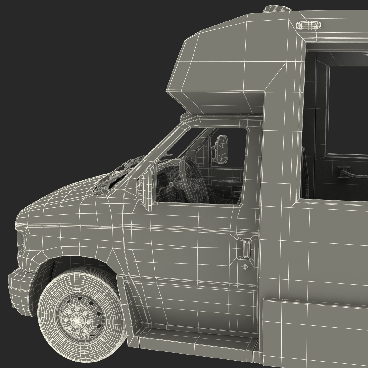 shuttle bus 3d model