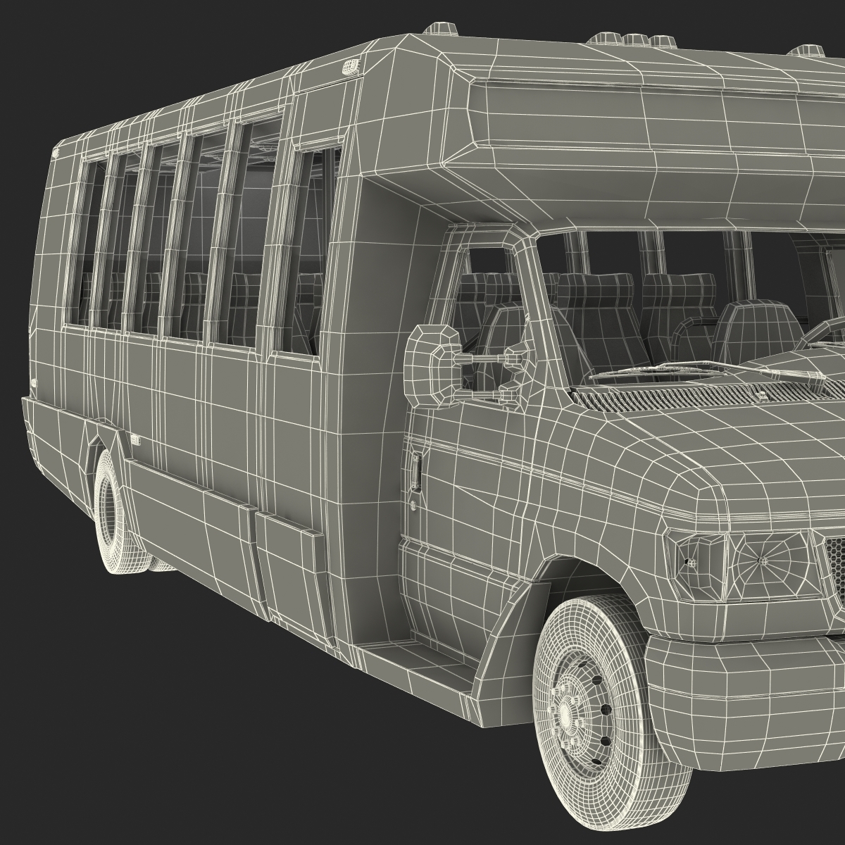 shuttle bus 3d model