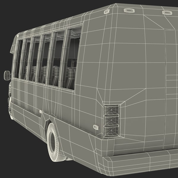shuttle bus 3d model