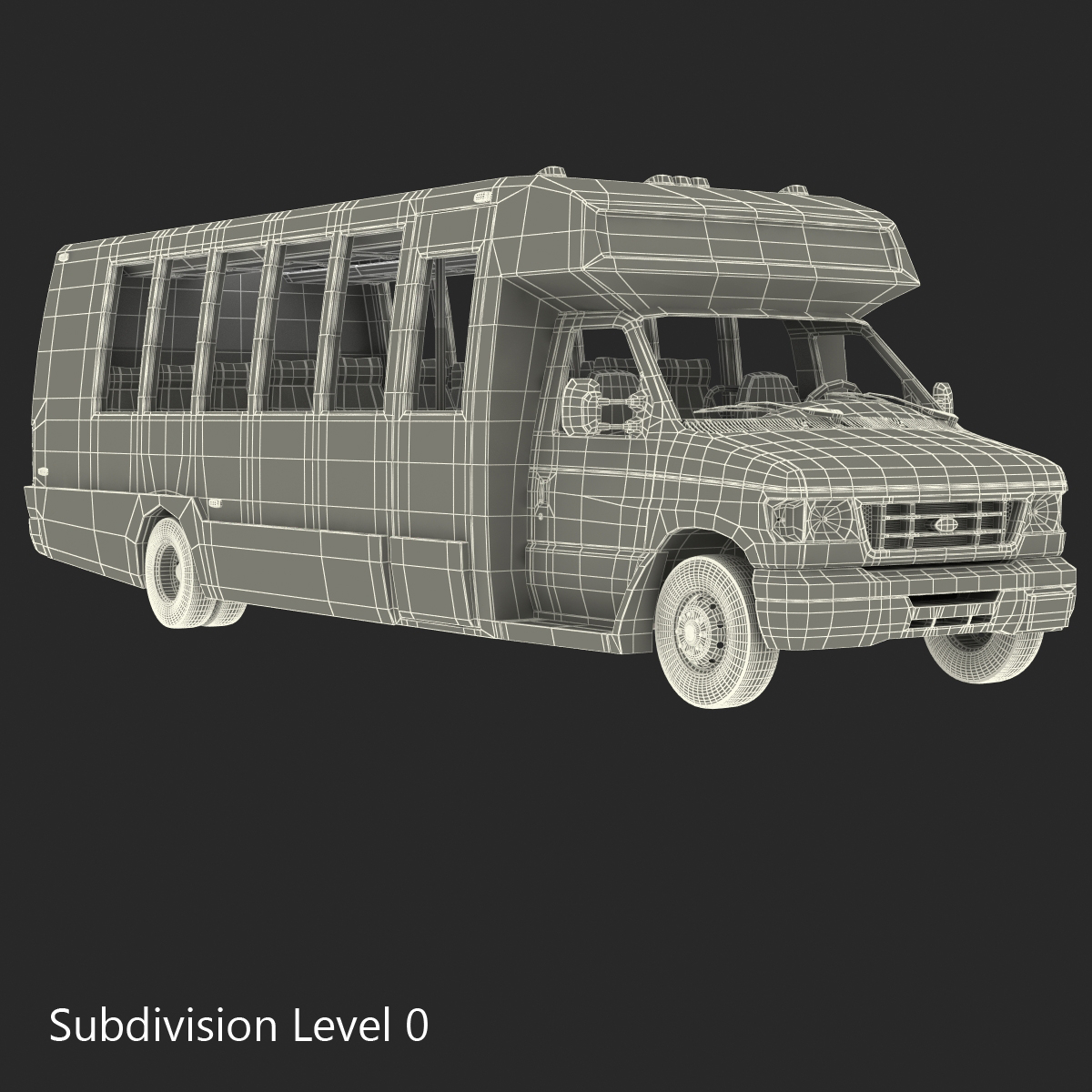 shuttle bus 3d model