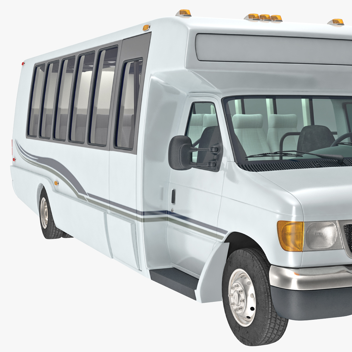 shuttle bus 3d model
