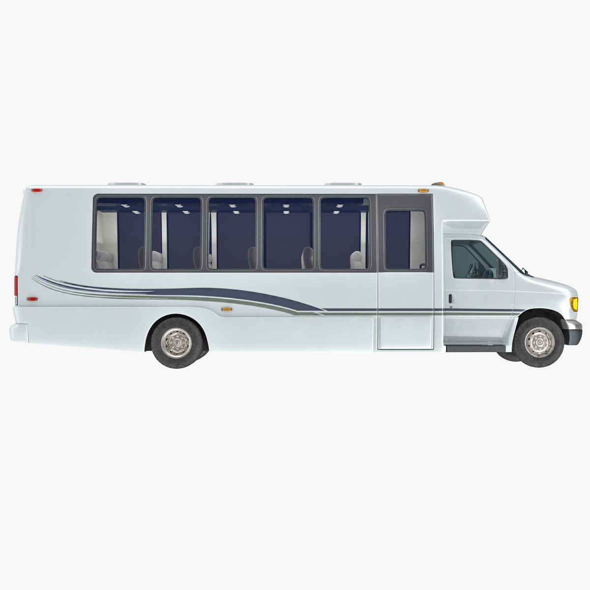 shuttle bus 3d model