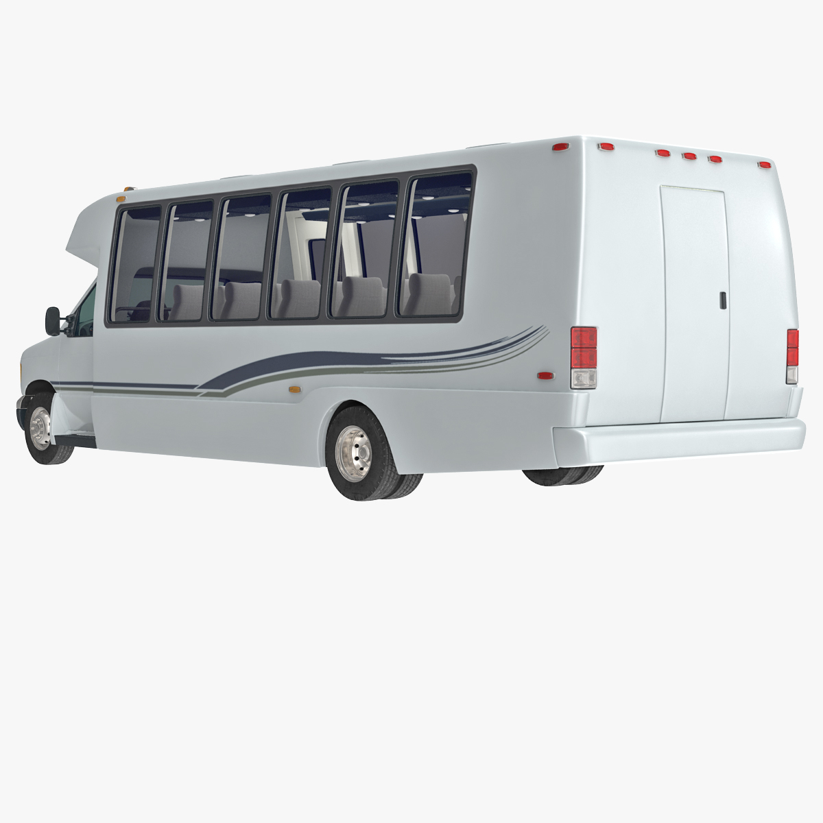 shuttle bus 3d model