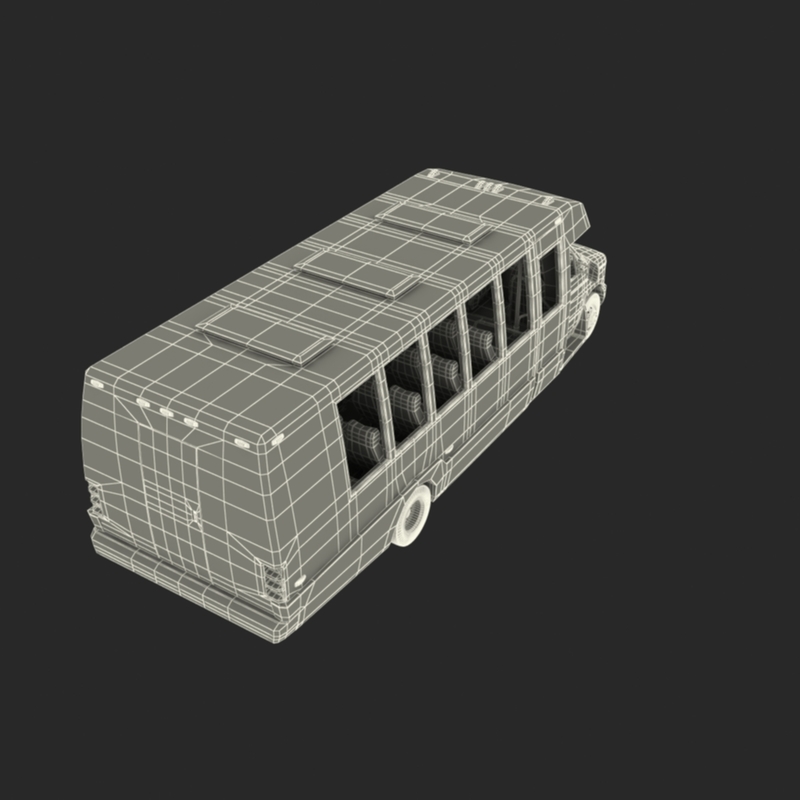 shuttle bus 3d model