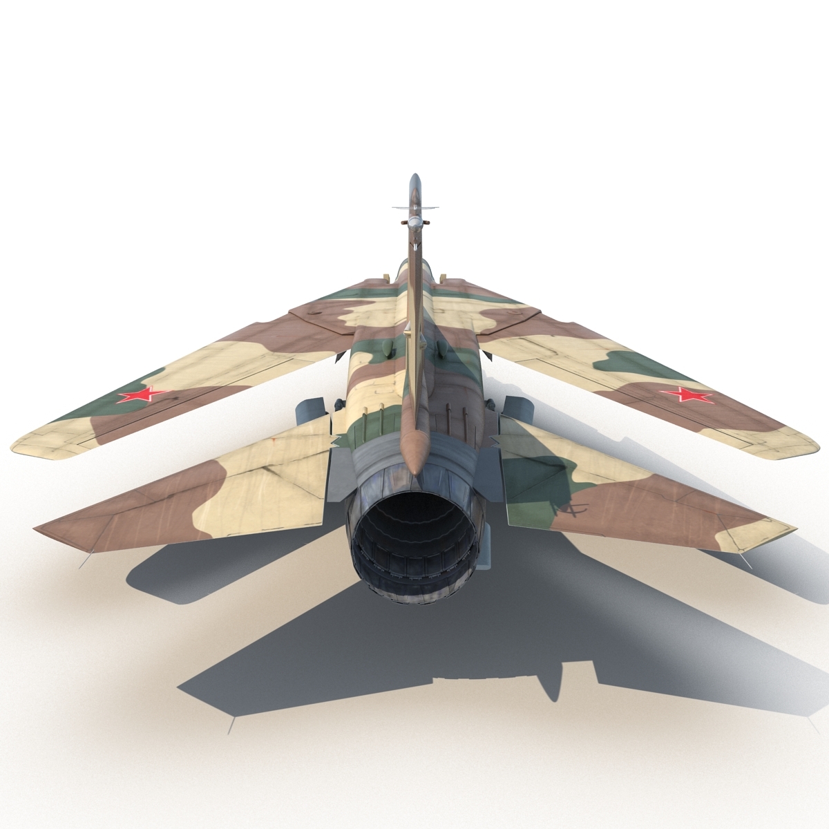 3d model fighter aircraft mig-23 rigged