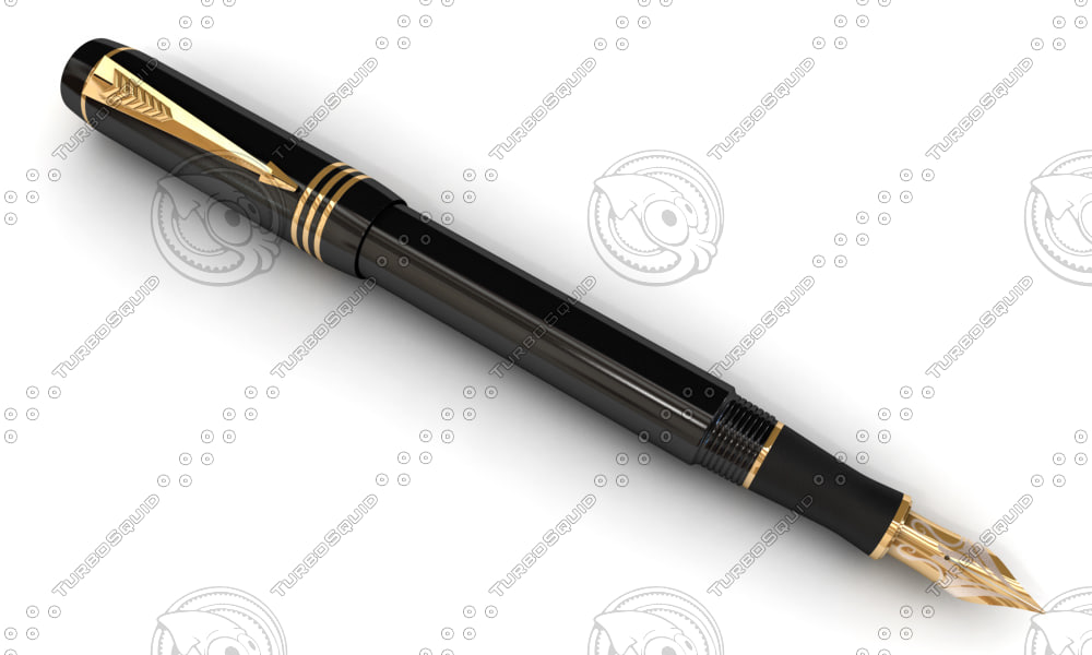 3d model fountain pen