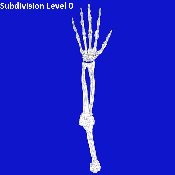 zombie skeleton arm 3d obj