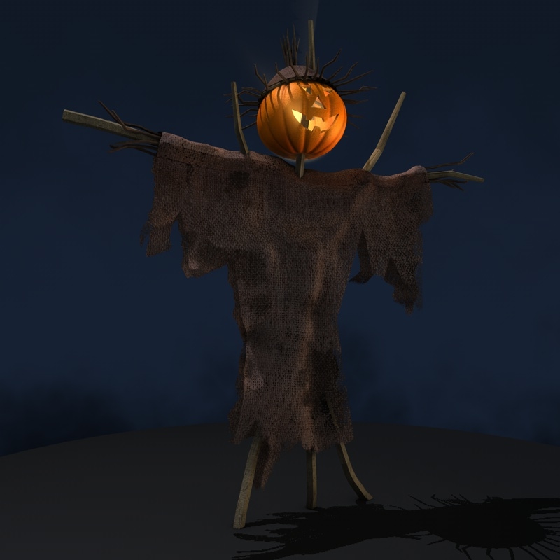 3d scarecrow jack o model