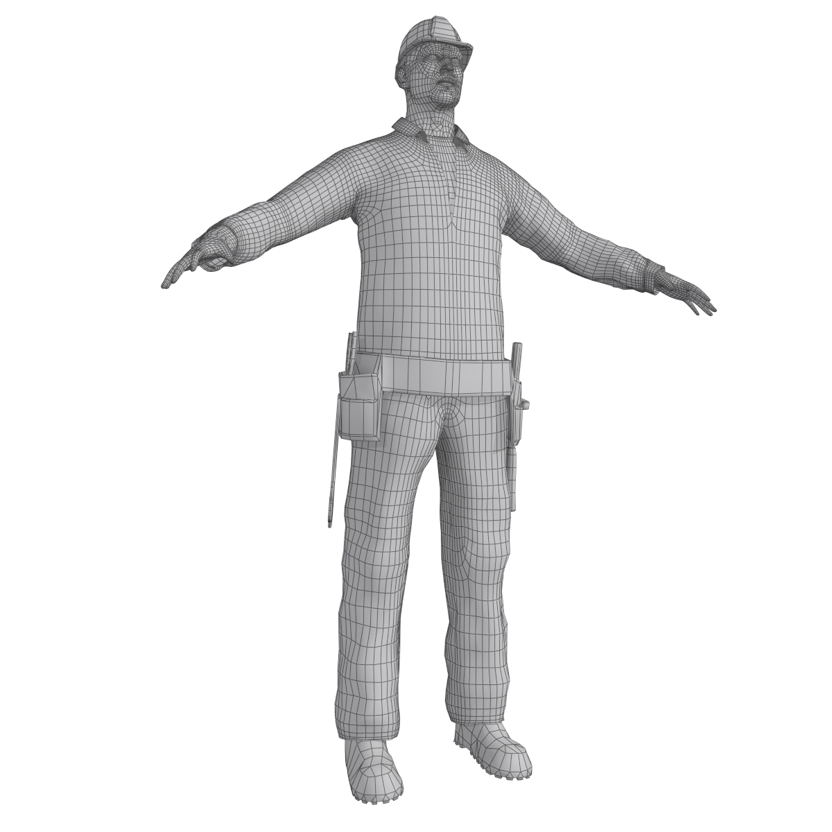 3d model worker man