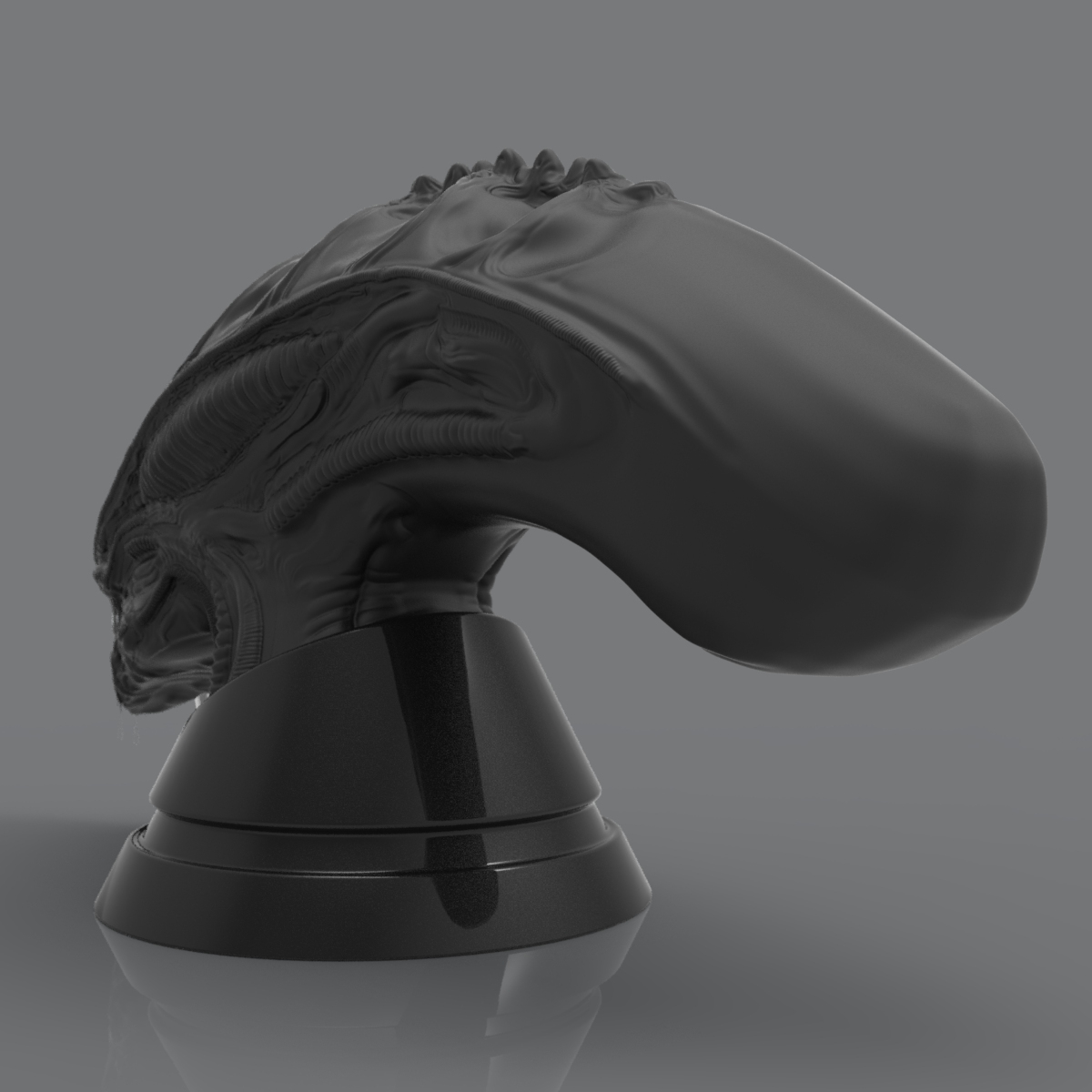 3d model alien head