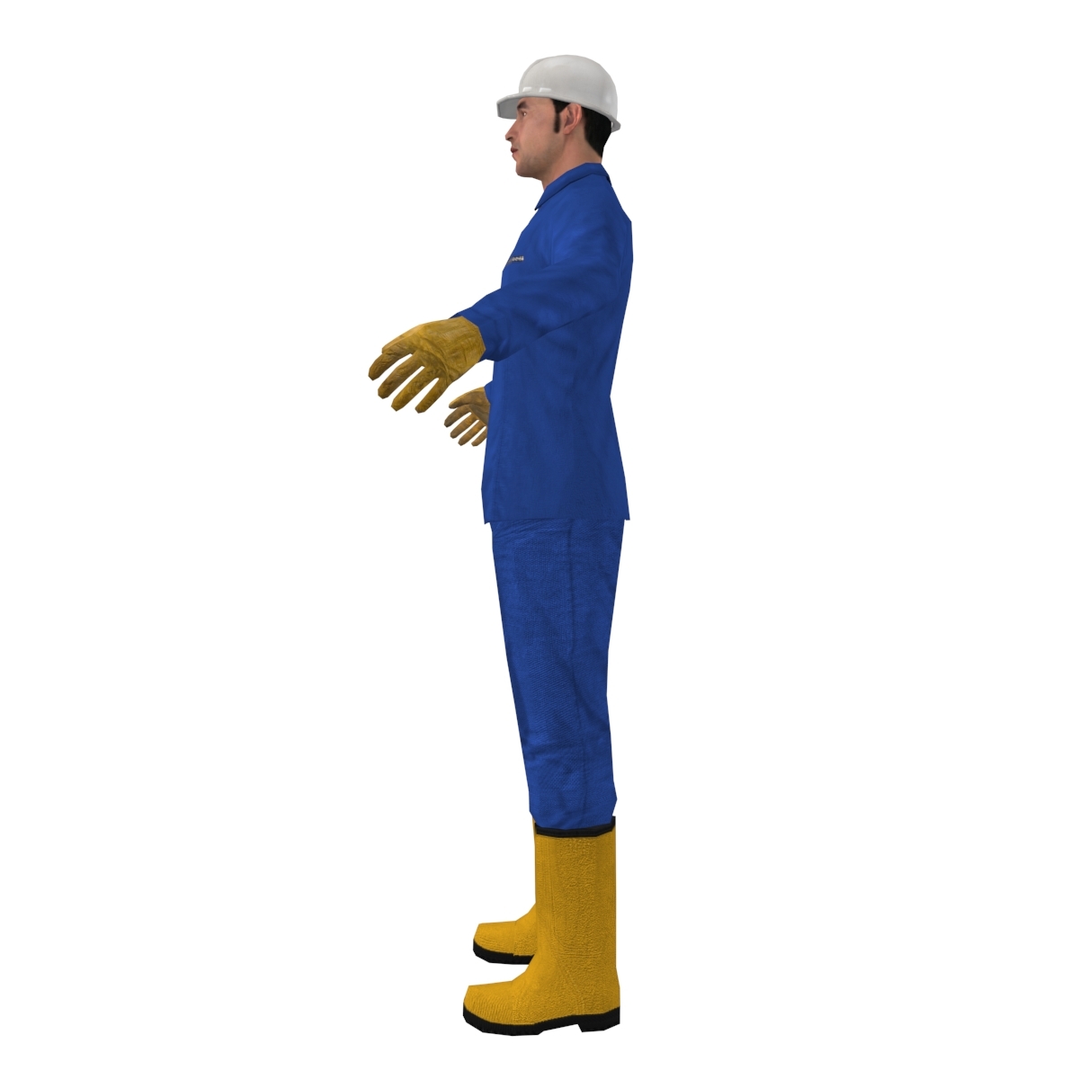 3d worker man model