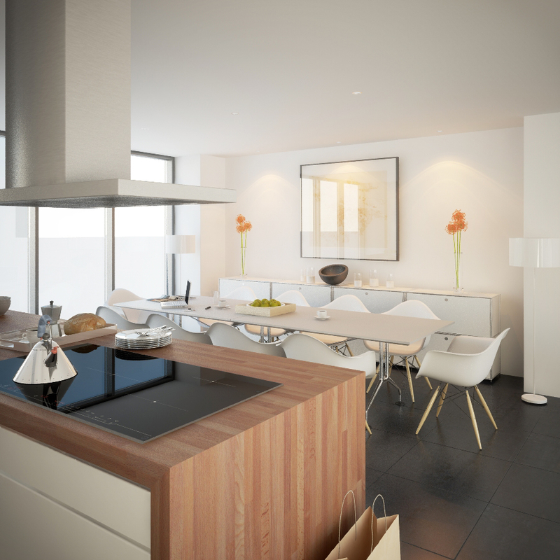 modern kitchen interior 3d 3ds