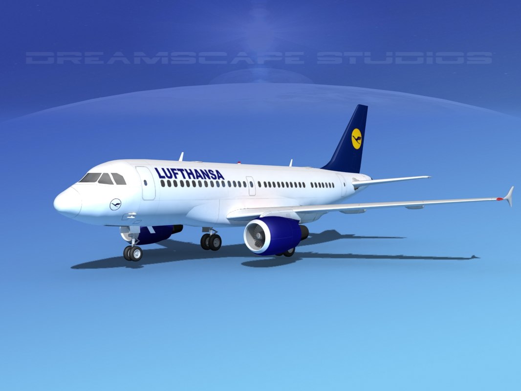 3d scale airbus a319 model