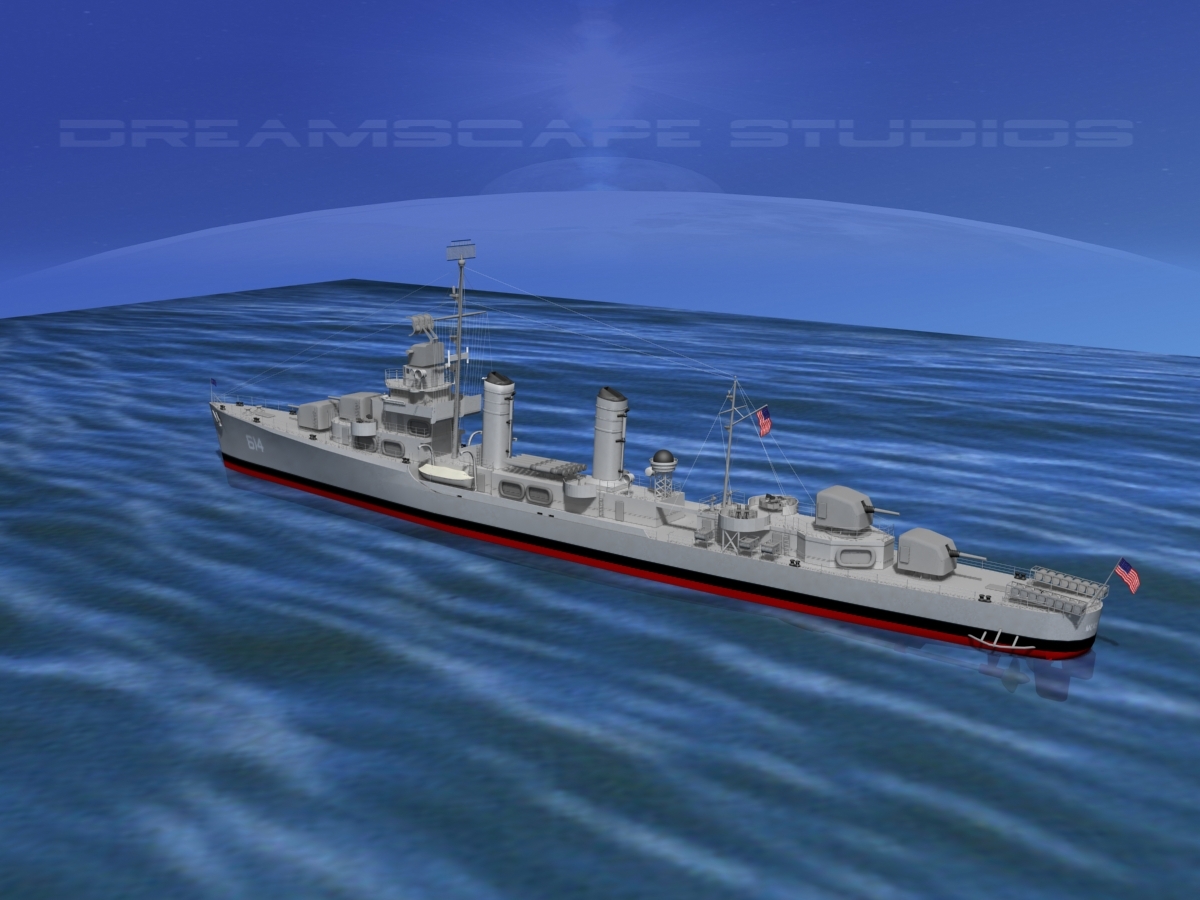 Modello 3D Benson Class Destroyer USS McKenzie DD614 - TurboSquid 860207