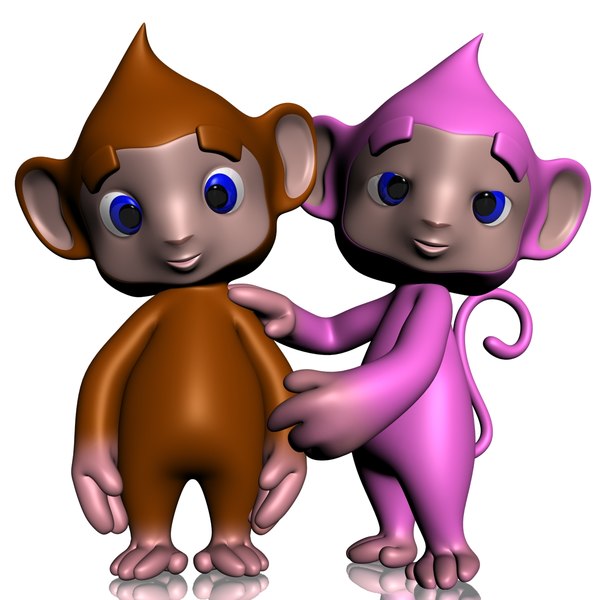 3d cartoon monkey character 1