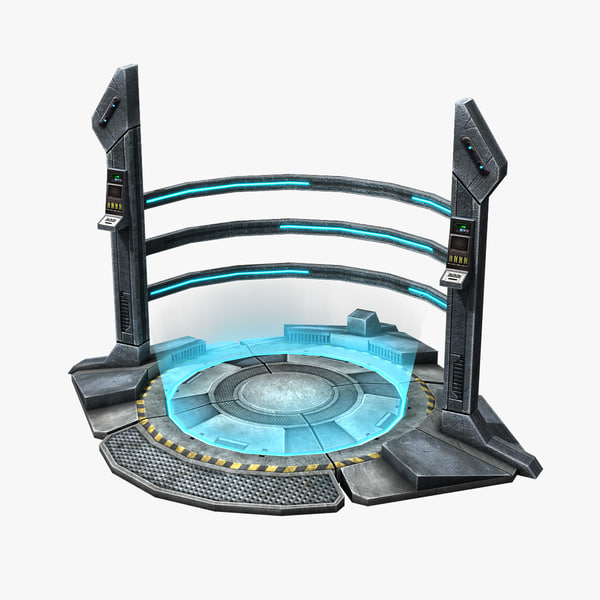 3d sci-fi teleporter