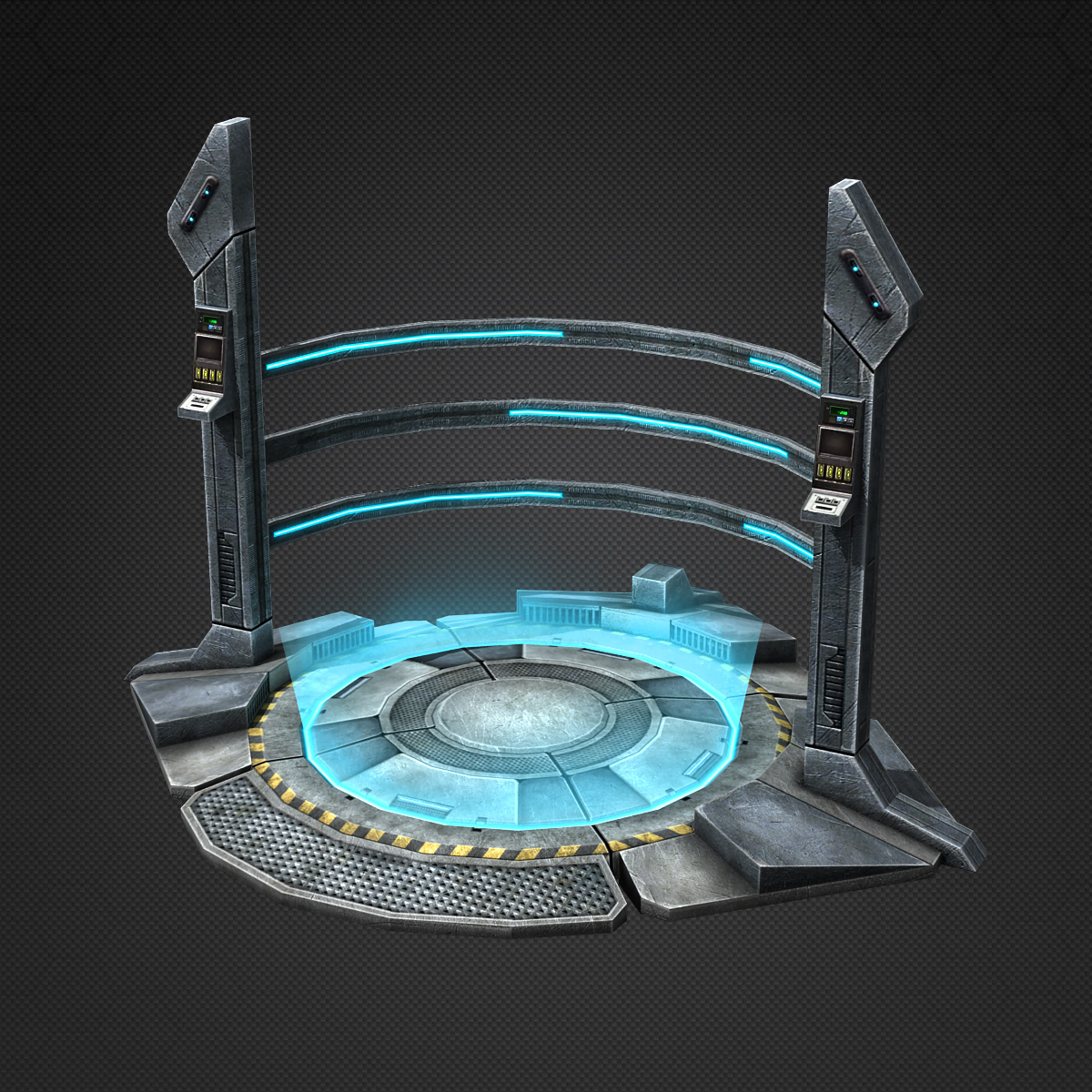 3d sci-fi teleporter