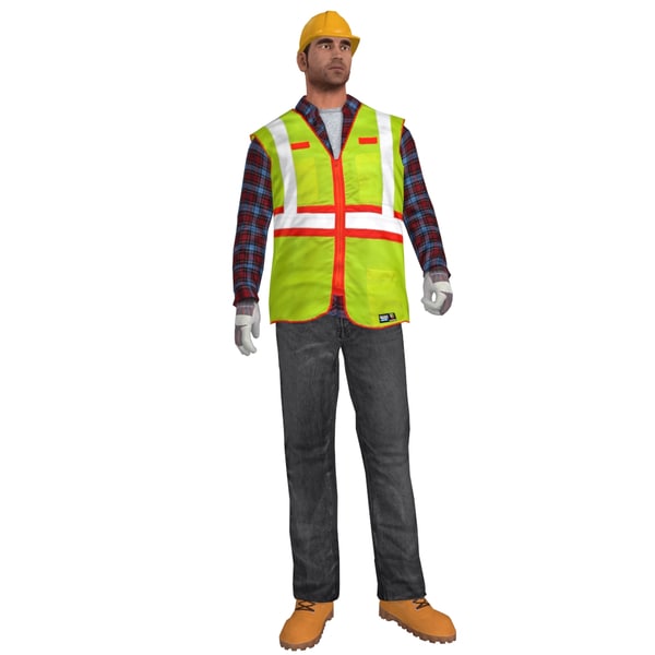 3d model worker pack