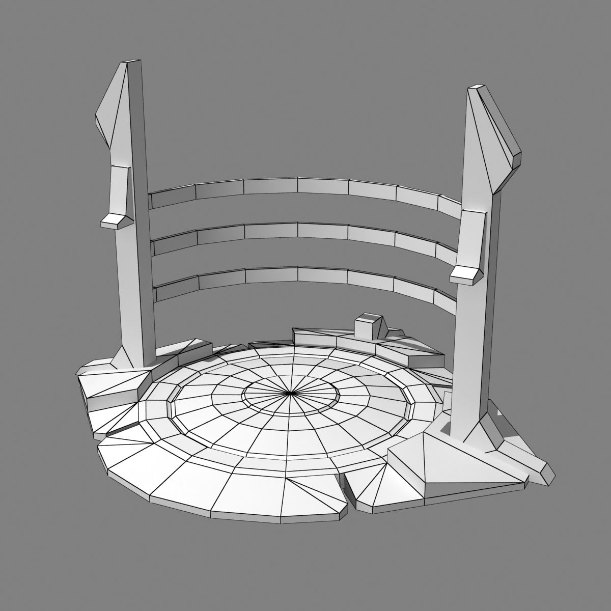 3d sci-fi teleporter