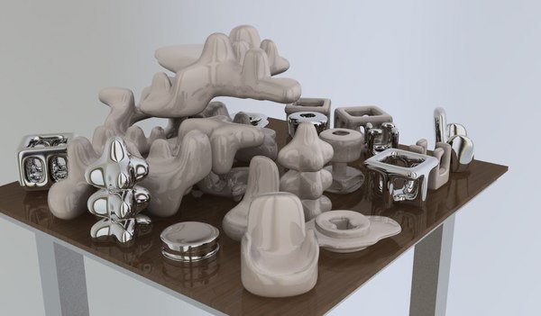 3d miscellaneous small desk statues