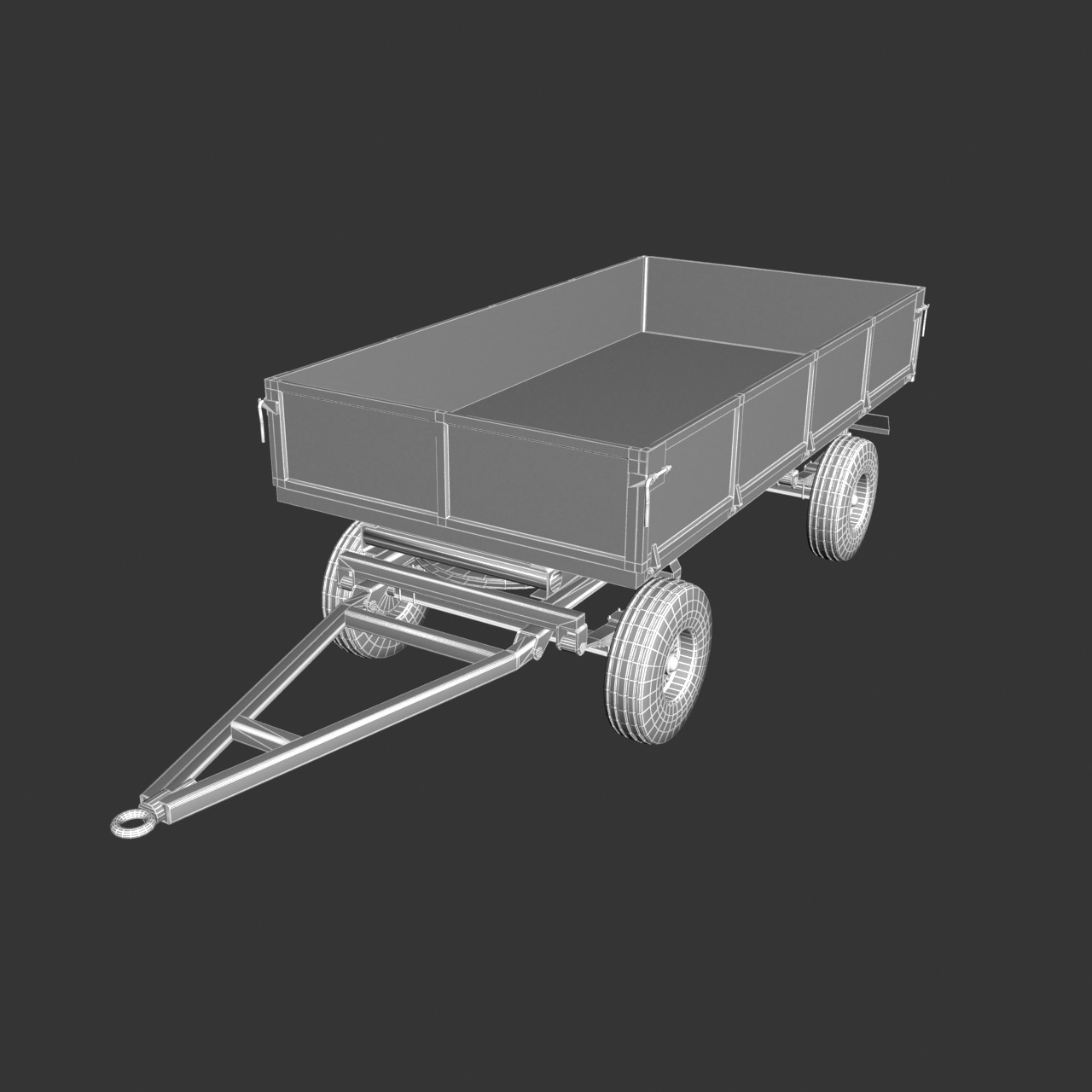 tractor trailer 3d model