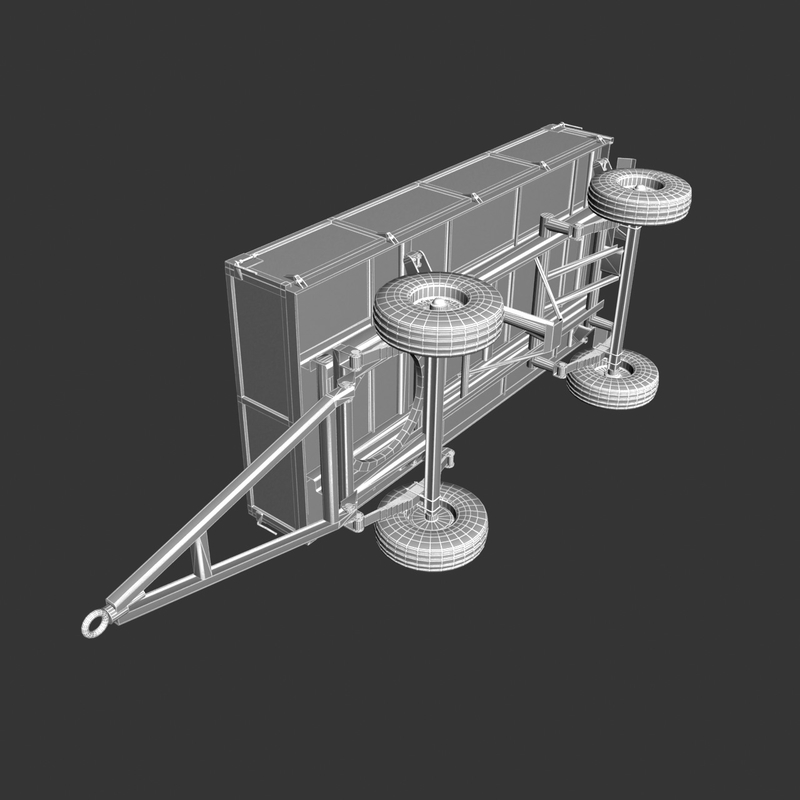 tractor trailer 3d model