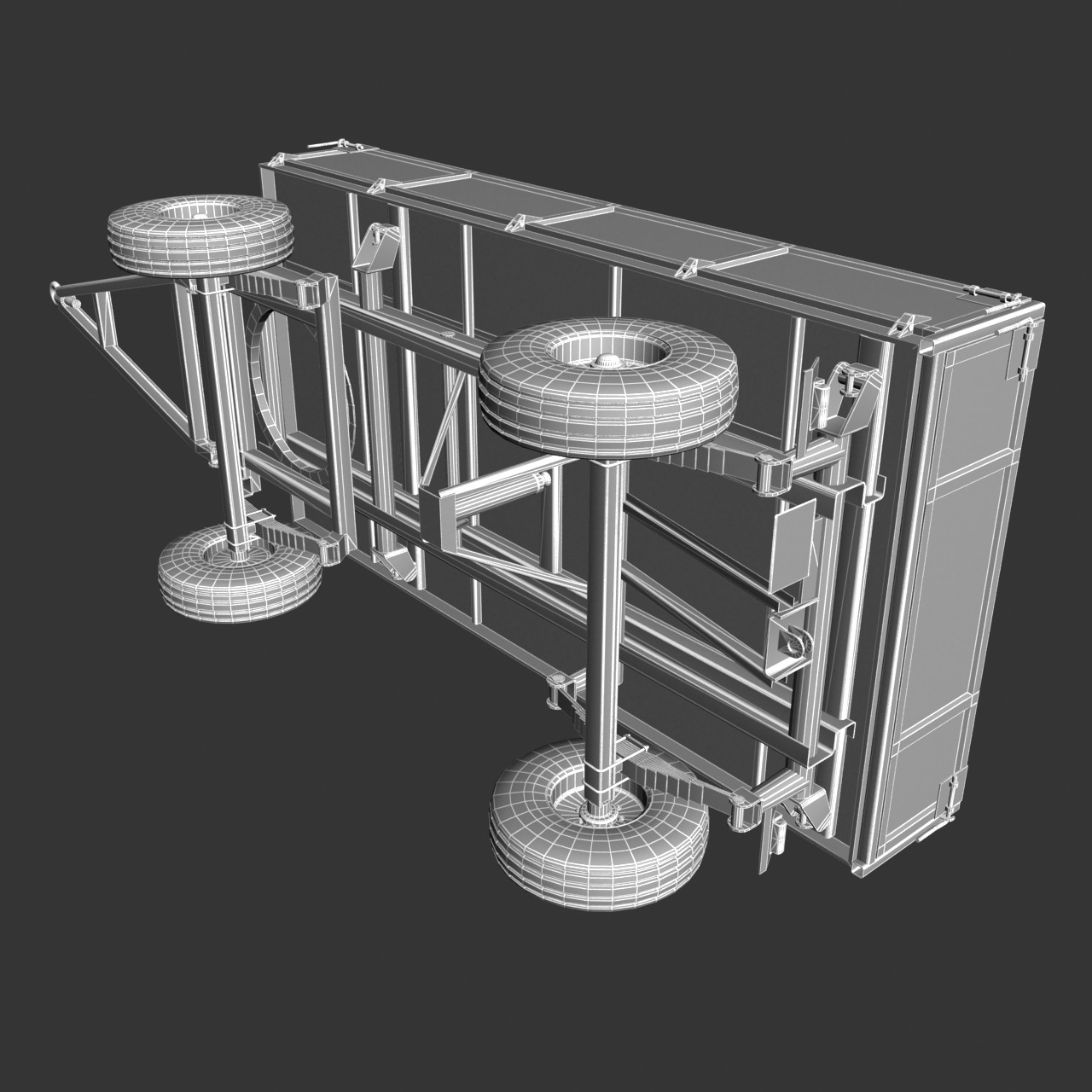 tractor trailer 3d model