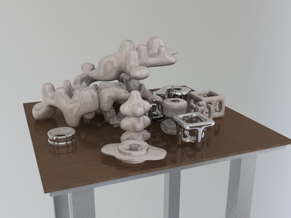 3d miscellaneous small desk statues