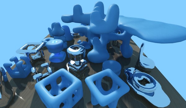 3d miscellaneous small desk statues