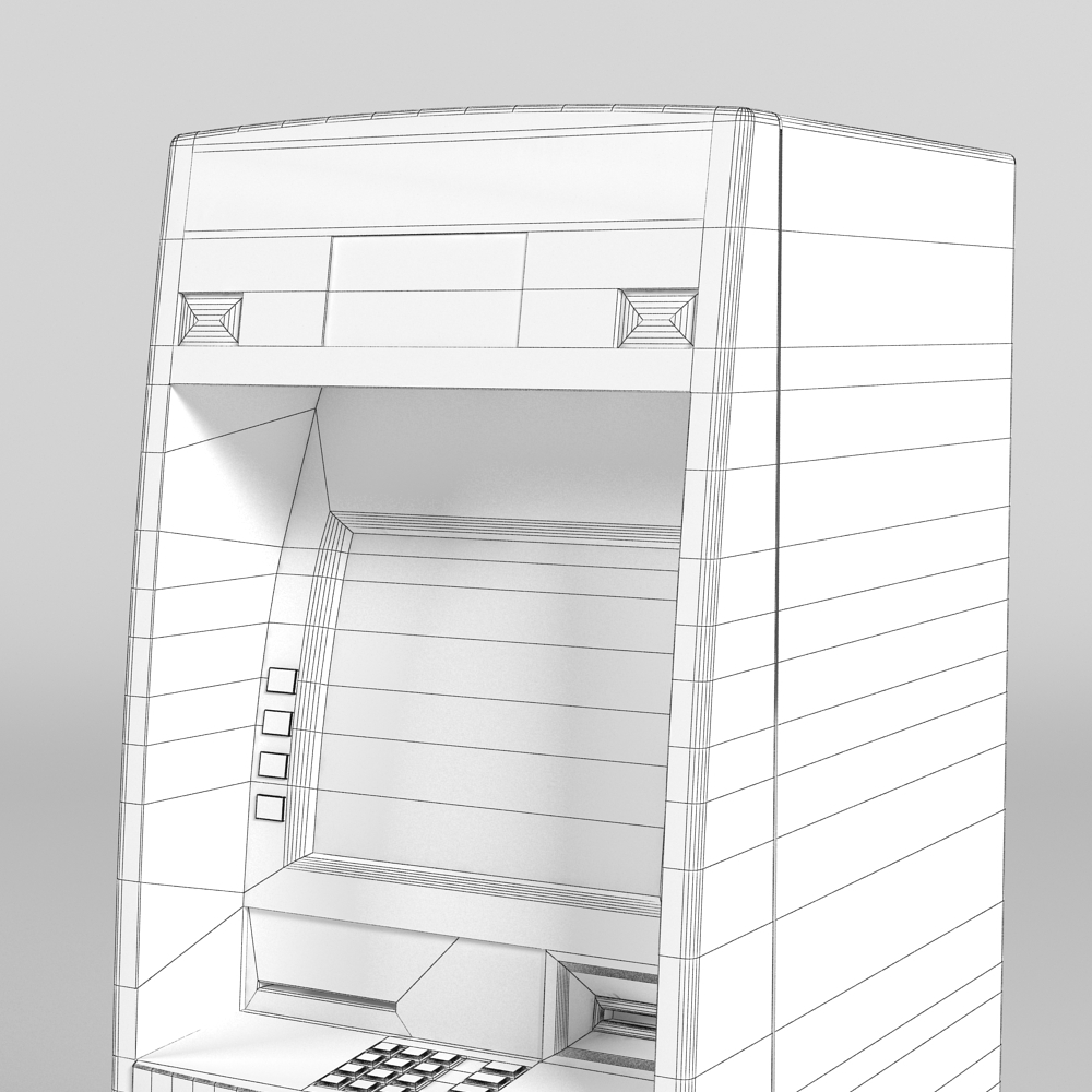 3d model of atm machine