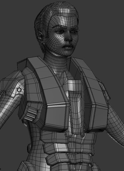 female soldier 3d max
