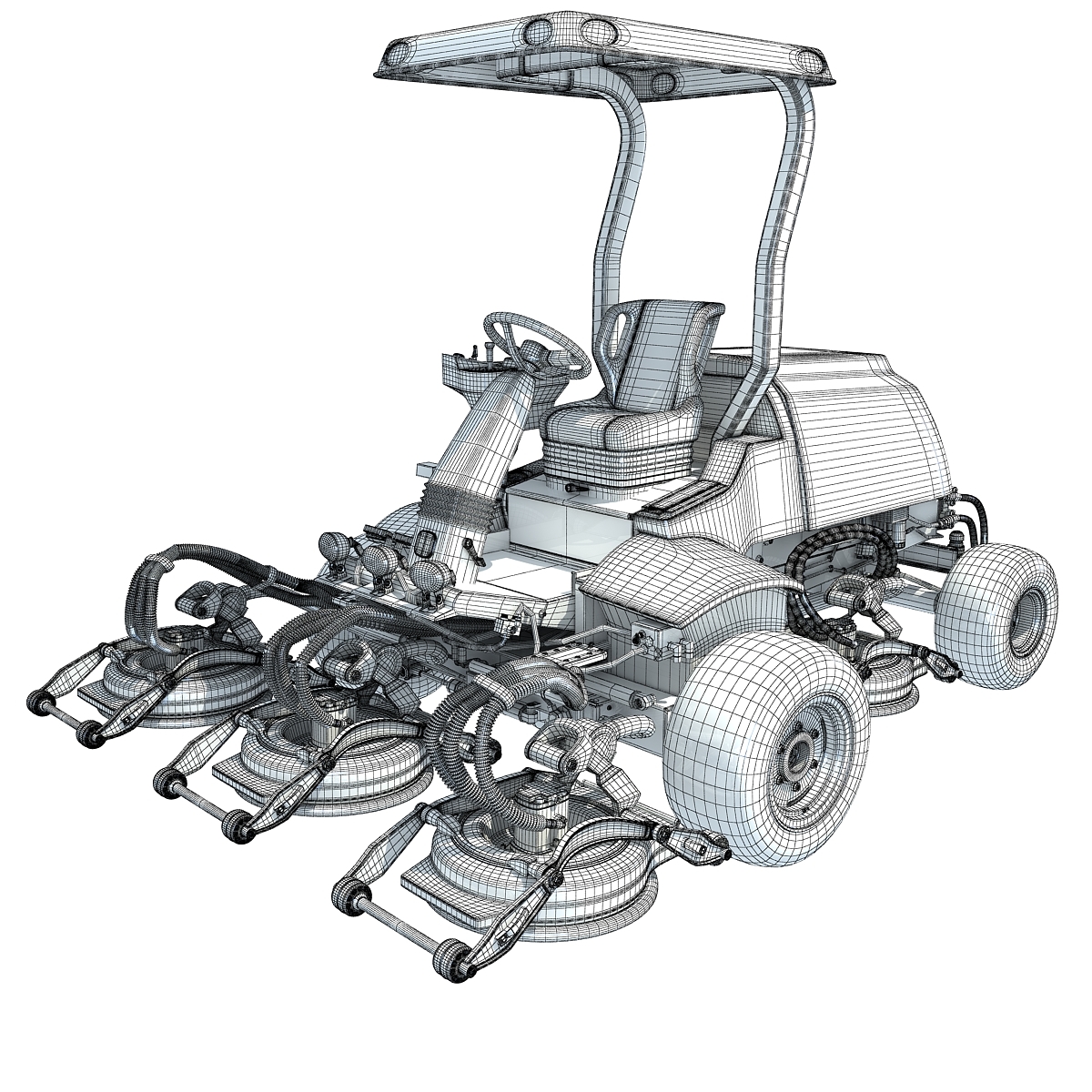 3d lawn mower model