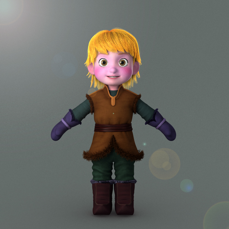 3d model cartoon boy sven