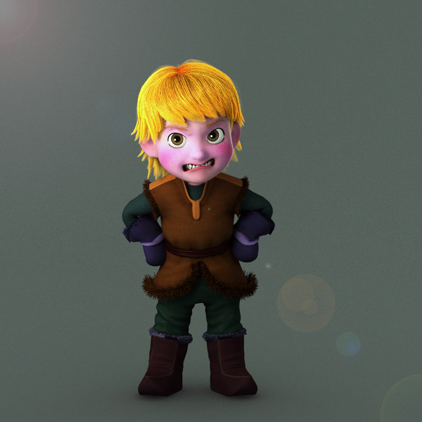 3d model cartoon boy sven