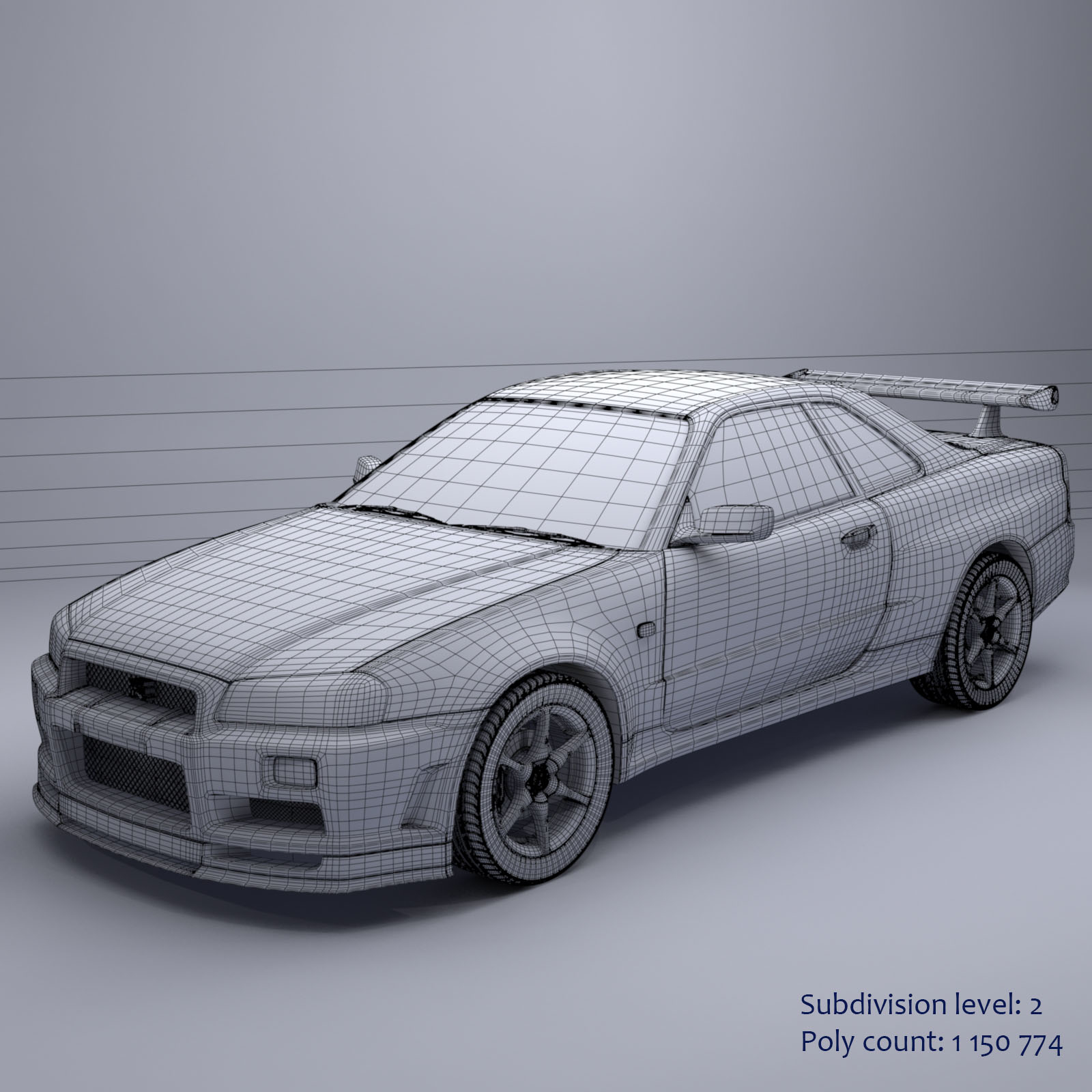 3d nissan skyline gtr