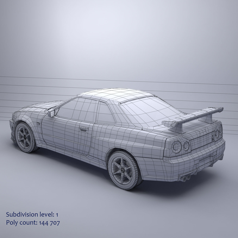 3d nissan skyline gtr