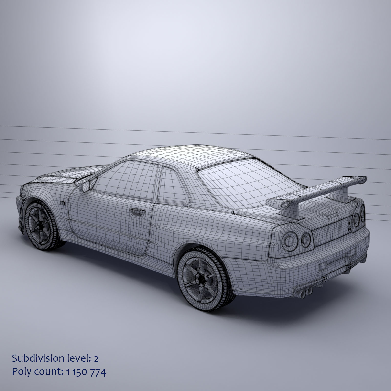 3d nissan skyline gtr