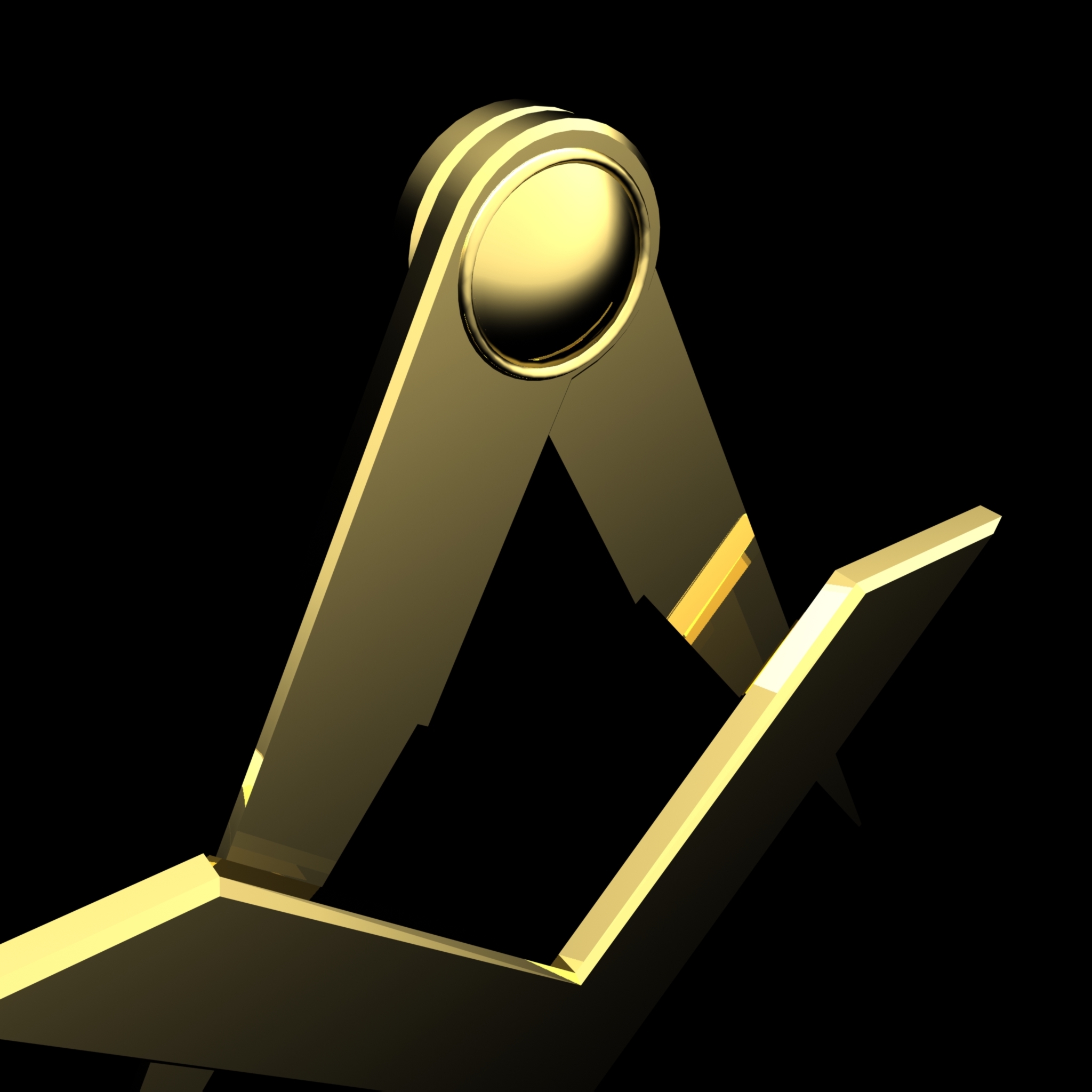 3d masonic square compass