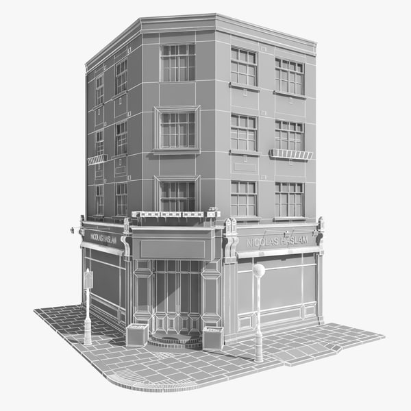 3d corner building london model
