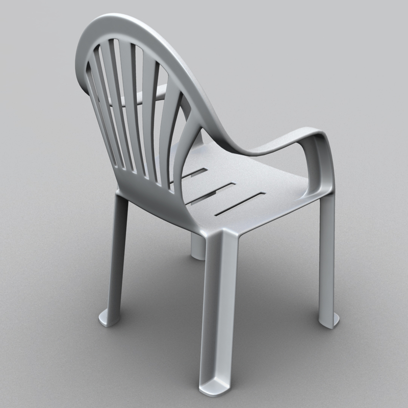 monobloc plastic chair 3d max