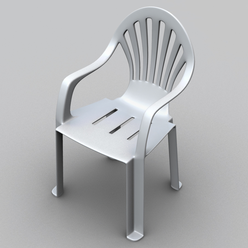 monobloc plastic chair 3d max