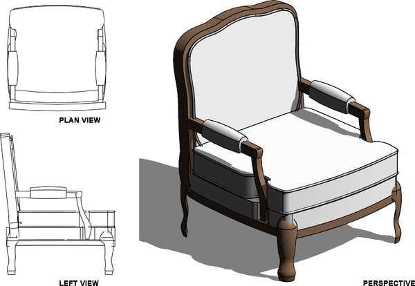Building Revit Family Chair Revit living
